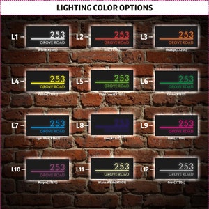 Metal Rectangle Led House Number Sign,modern Number Lighted Plaque ...