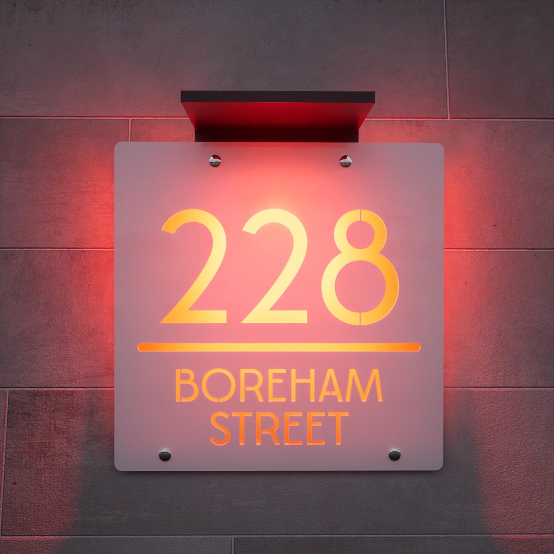DIY Solar Address Sign | No Wiring Required | Custom House Numbers ...