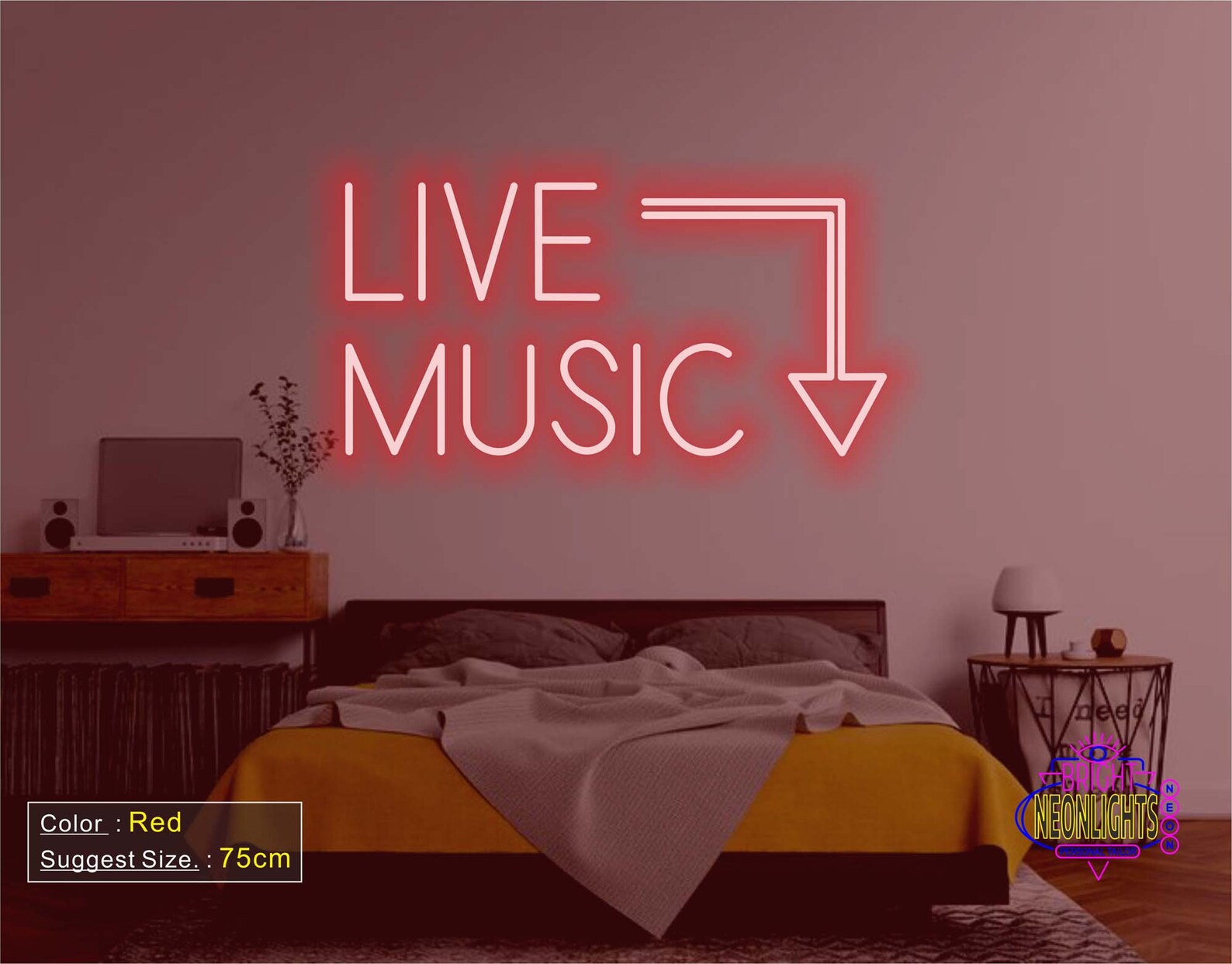 Handmade Live Music Neon Sign Live Music Sign Living Room - Etsy