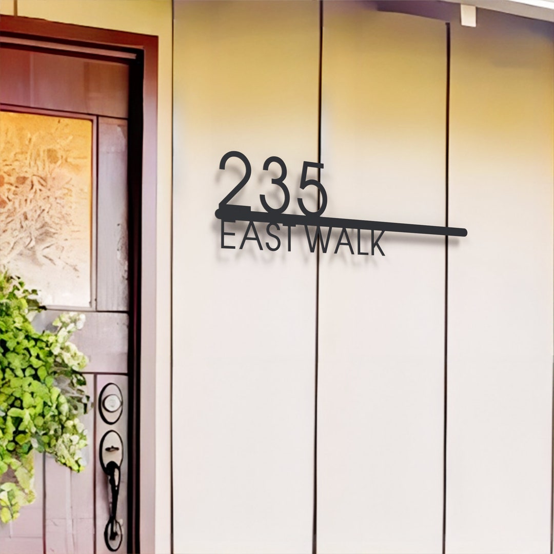 Custom House Number Signs,front Door Metal Sign,personalized Steel ...