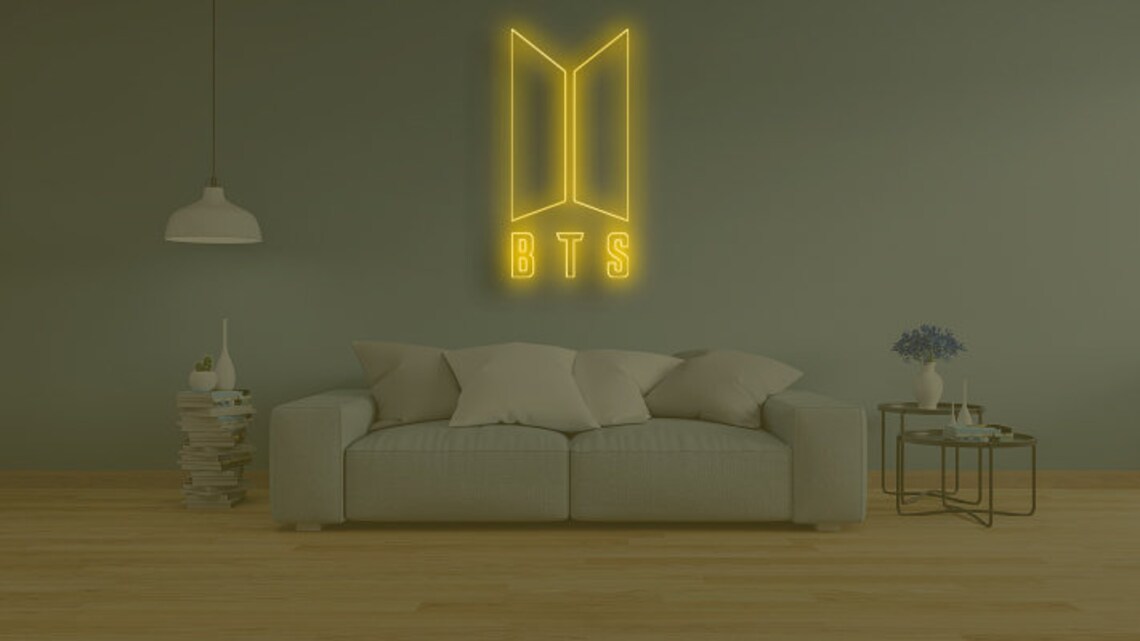 BTS Logo Neon Sign Merch Korean Kawaii Decor Bedroom Decor - Etsy Canada