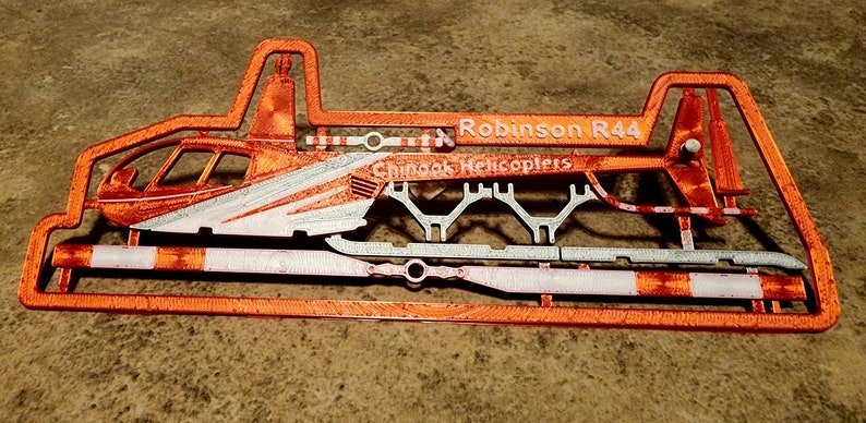 Unique "robinson R44" Snap-fit 3D Printed Helicopter Model Kit - No ...