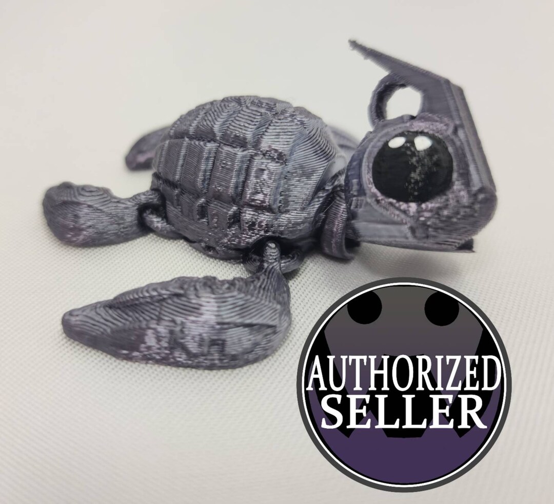 3D Printed Articulating Baby Grenade Turtle "grenurtle" Toy - Hand ...