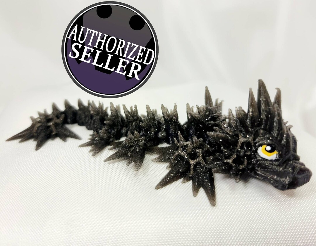 3D Printed Articulating Baby Void Dragon Toy - Hand Painted Collectible ...
