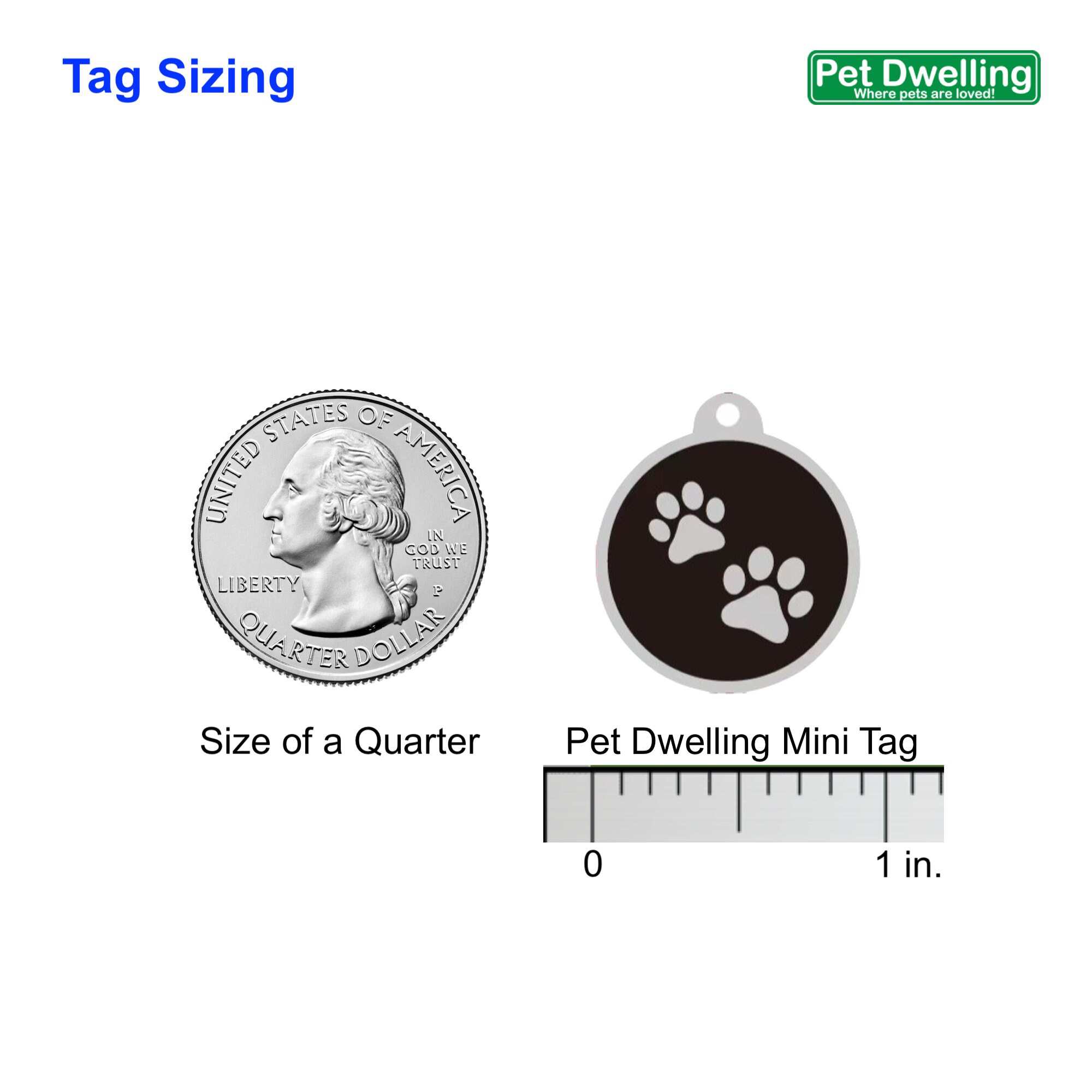 Pet Dwelling Mini Dual Paw QR Code Pet ID Tag: Instant Online - Etsy