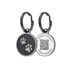 Pet Dwelling Mini Dual Paw QR Code Pet ID Tag: Instant Online - Etsy