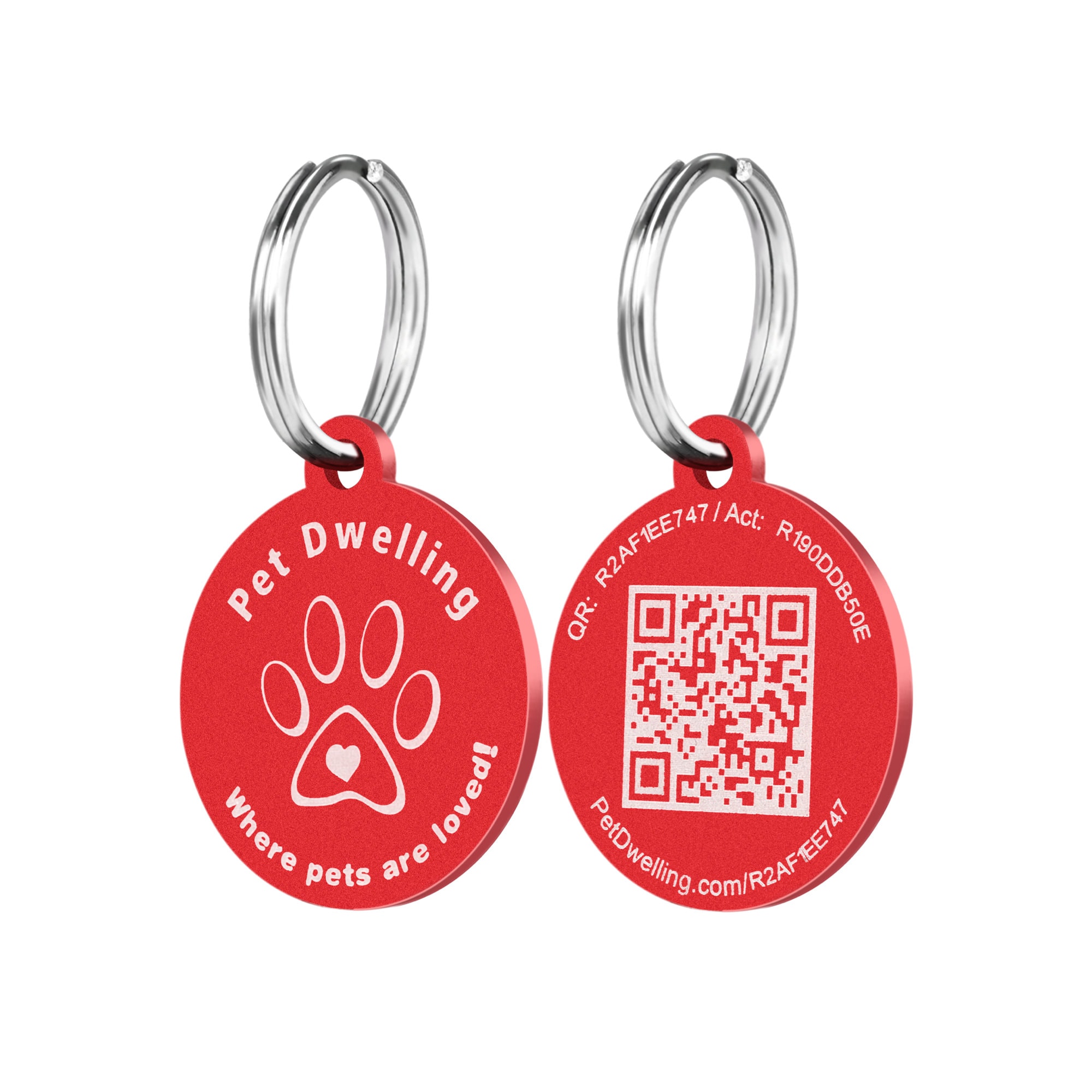 Pet Dwelling Aluminum QR Code Pet ID Tags - Dog Tags and Cat Tags ...