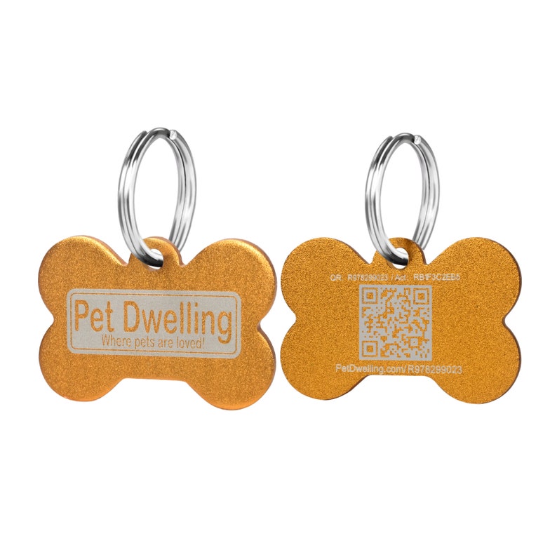 Pet Dwelling Aluminum QR Code Pet ID Tags - Dog Tags and Cat Tags ...
