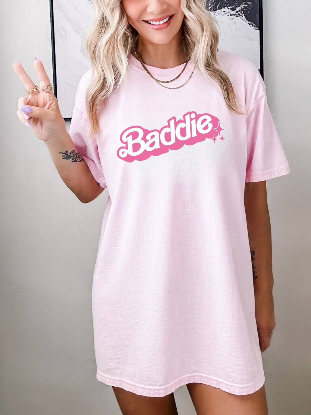 Baddie Comfort Colors Shirt, Bad Bitch Shirt, Oversized 90s Girl Shirt ...