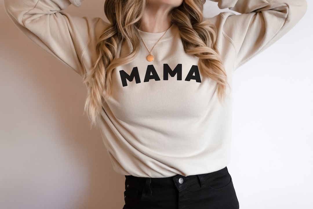 Mama Simple Aesthetic Sweatshirt, Mom Crewneck, Sweater for New Mom ...