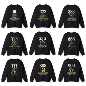 Angel Number Hoodie, Angel Numbers Shirt, Angel Numbers Gift, Celestial ...