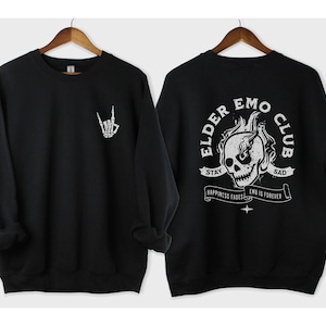 Elder Emo Sweatshirt, Emo Concert Shirt, Emo Forever, Elder Emo ...