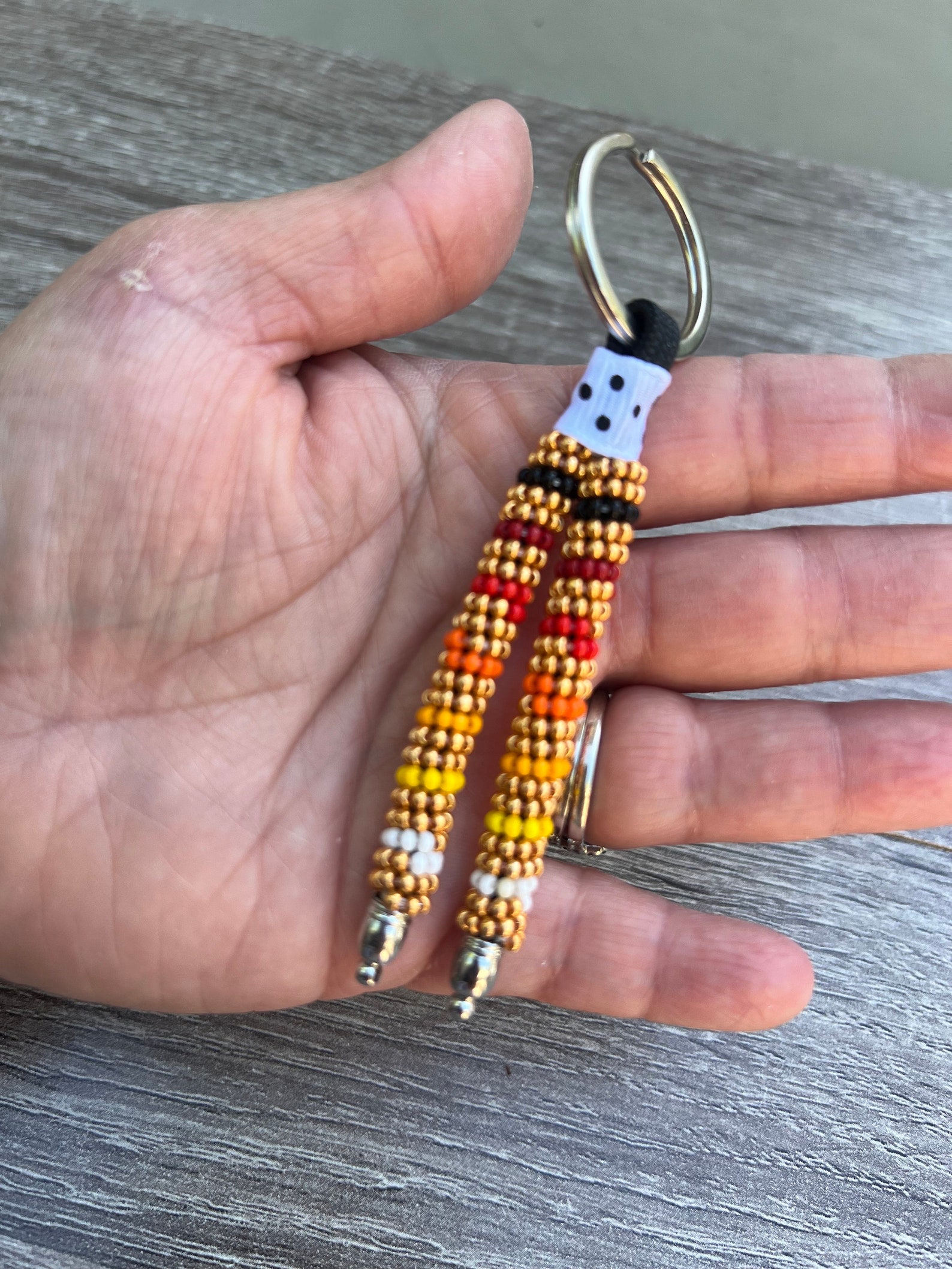 Beaded Keychain - Etsy