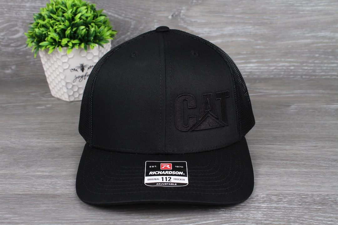 Caterpillar CAT Logo Embroidered on a Richardson 112 Trucker Snapback ...