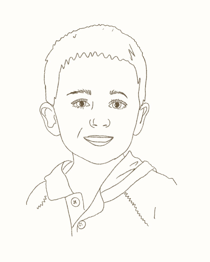Custom Line Art Portrait - Etsy