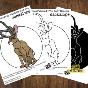Jackalope Digital Stained Glass Pattern - Includes Printable Pages and Cricut PNG File - Etsy