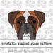 Boxer Dog Digital Stained Glass Pattern - Includes Printable Pages and ...