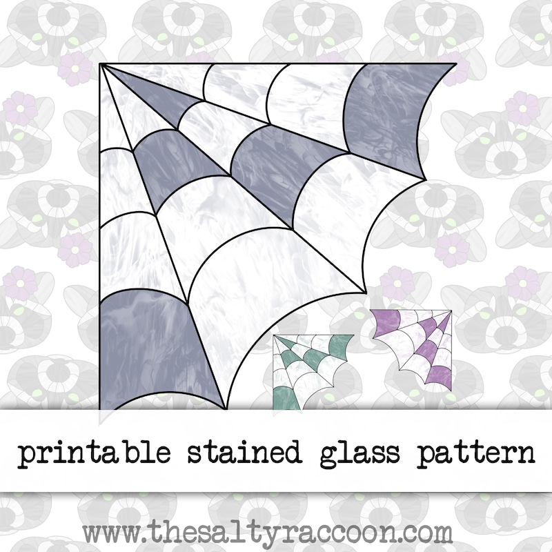 Spider Web Stained Glass - Etsy