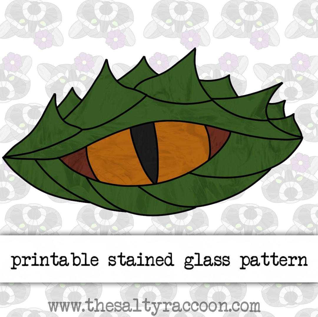 Dragon's Eye Digital Stained Glass Pattern - Includes Printable Pages ...