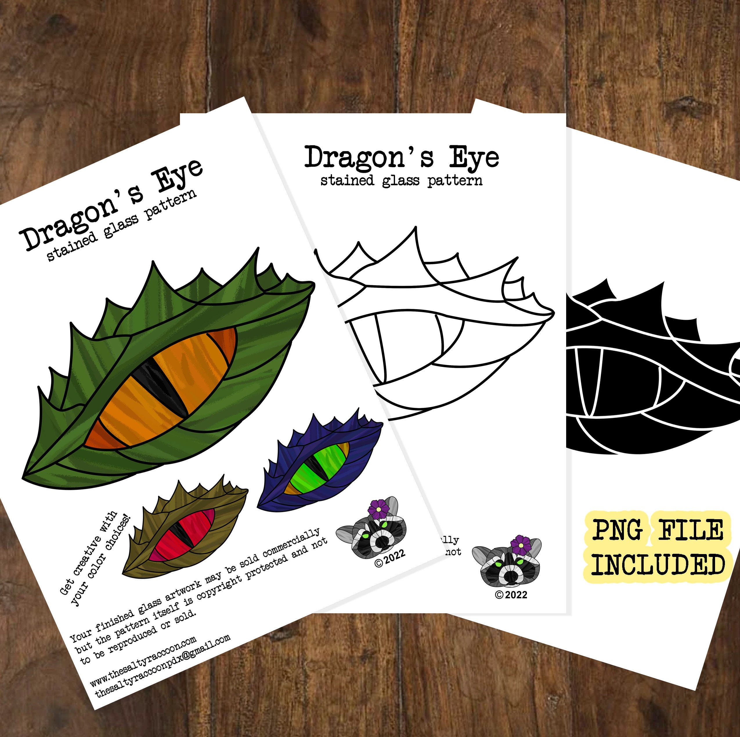 Dragon's Eye Digital Stained Glass Pattern Includes | Etsy