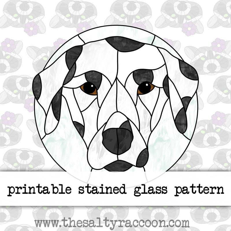 Stained Glass Dalmation - Etsy