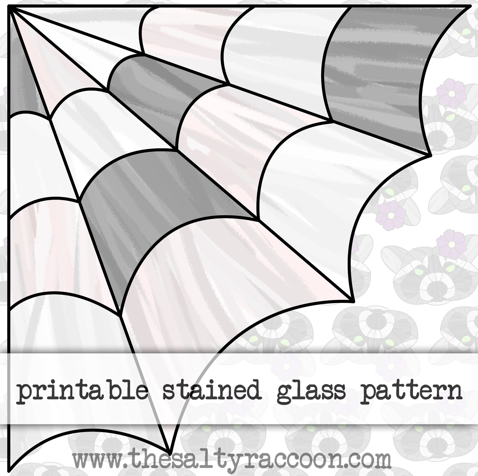 Spider Web Digital Stained Glass Pattern Includes Printable - Etsy