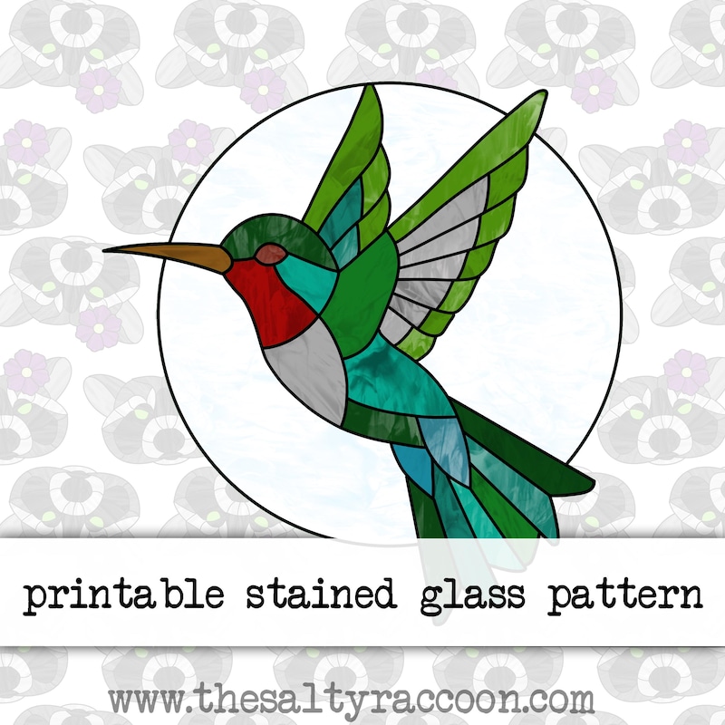 Hummingbird Stained Glass Pattern - Etsy