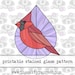 Cardinal Stained Glass Pattern Includes Printable Pages and Cricut PNG ...