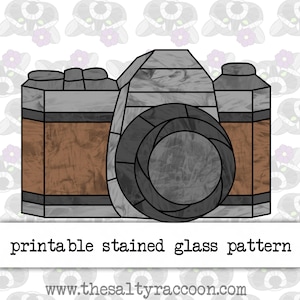 Film Camera Stained Glass Pattern - Includes Printable Pages and Cricut ...