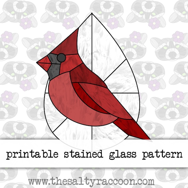 Stained Glass Cardinal - Etsy
