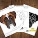 Boxer Dog Digital Stained Glass Pattern - Includes Printable Pages and ...