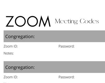 Jw Zoom Meeting - Etsy