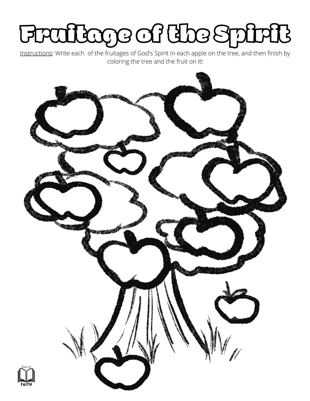 Fruitage of the Spirit Printable JW Childrens Activity Sheet Journal ...