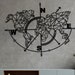 Metal World Map Compass,metal Wall Art,decor,passion for Life,gift for ...