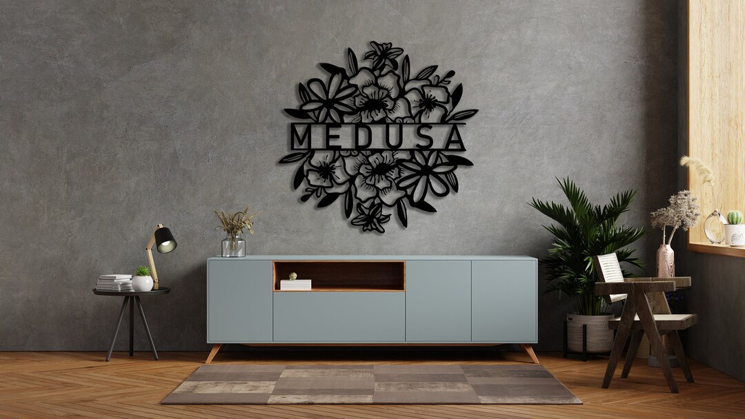 Metal Medusa Custom Decor,personalized Wall Art,door Ornamental,gift ...