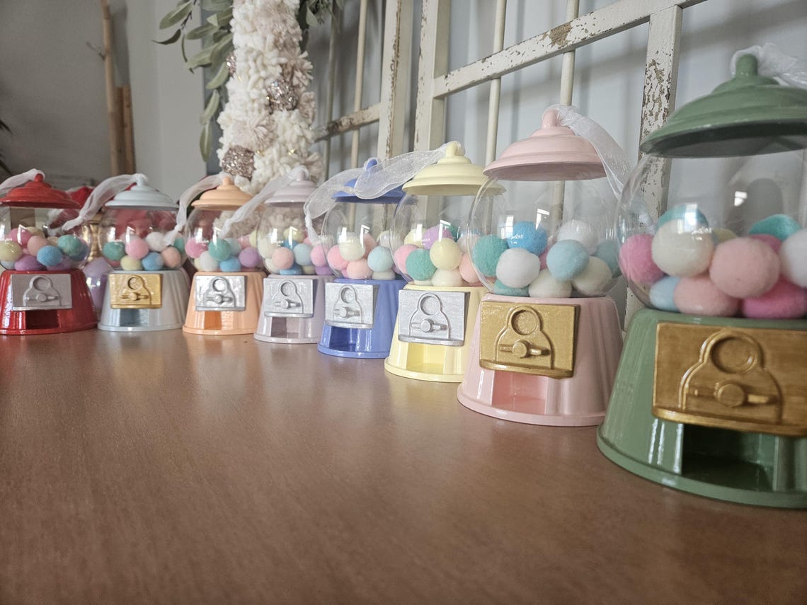 Personalized Periwinkle Mini Gumball Machine, Gumball Machine Christmas ...
