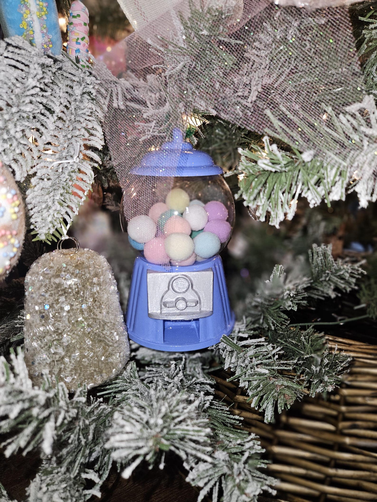 Personalized Periwinkle Mini Gumball Machine, Gumball Machine Christmas ...