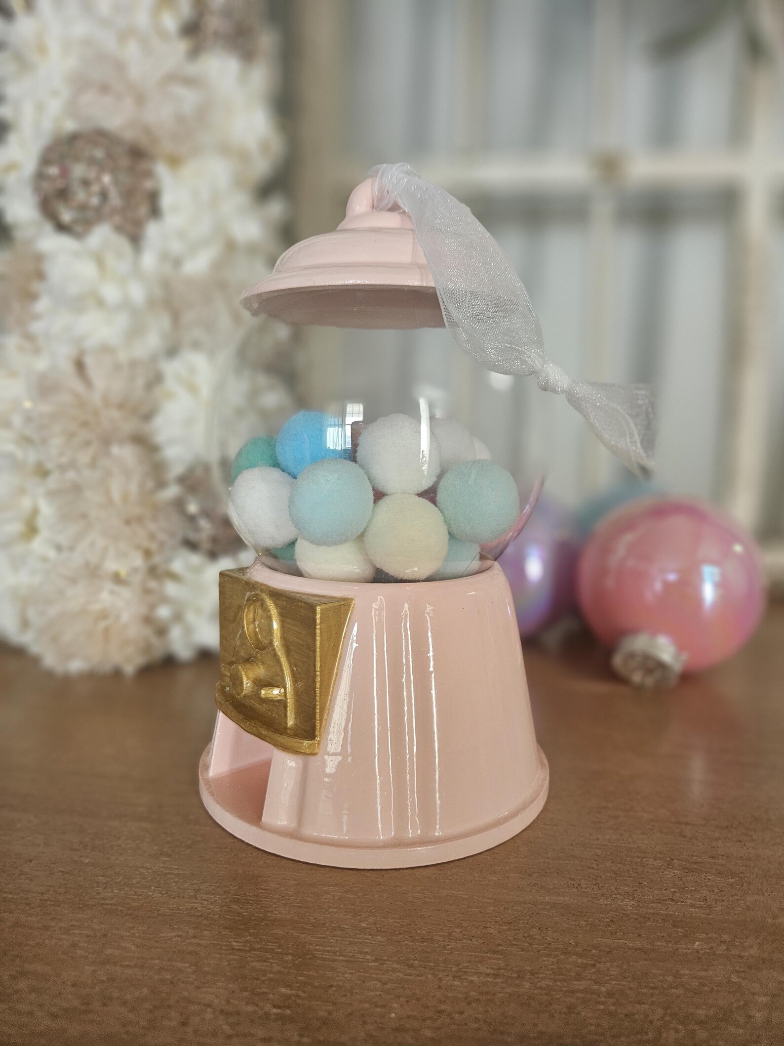 Personalized Pink Mini Gumball Machine, Gumball Machine Christmas Tree ...