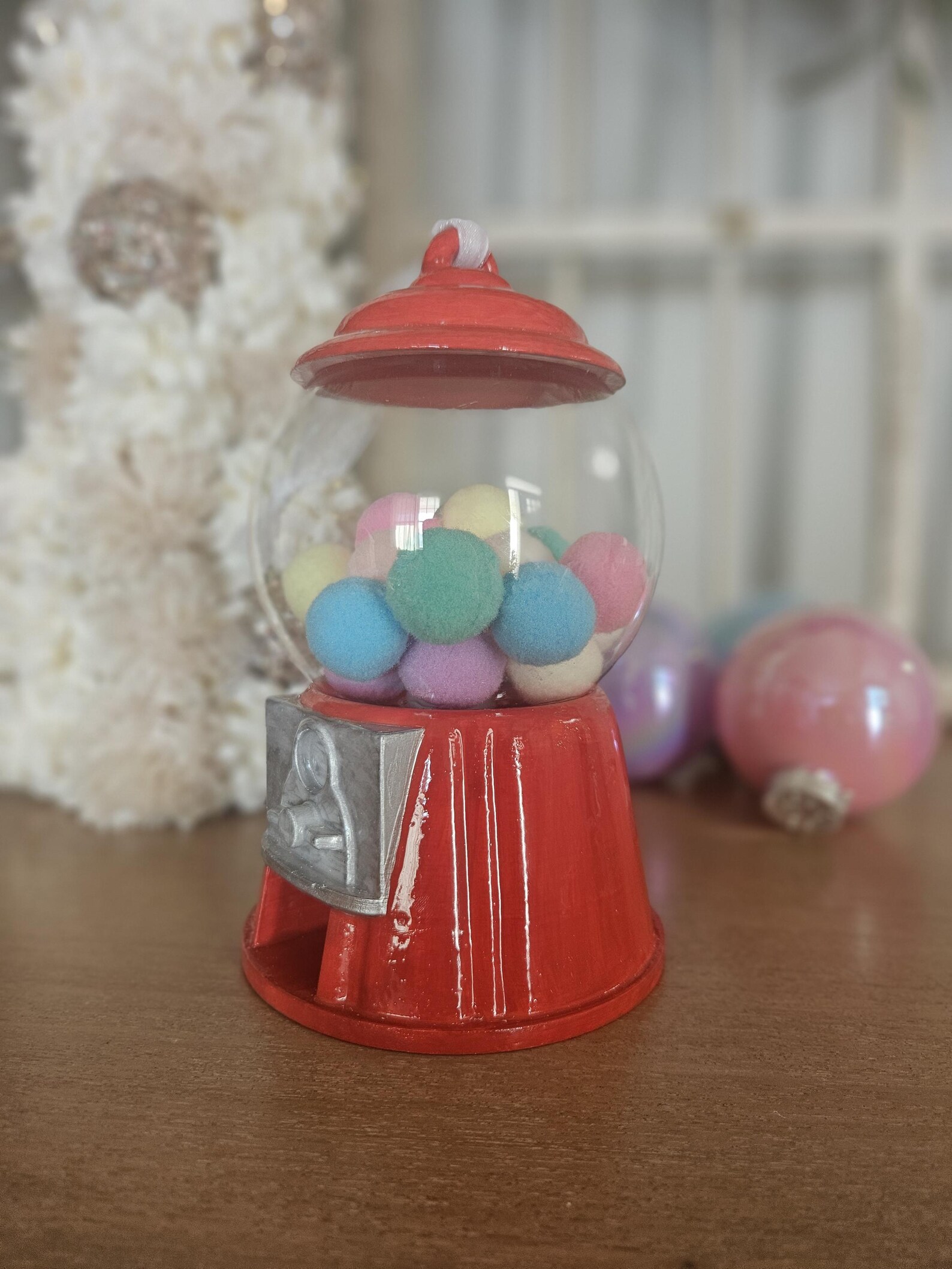 Personalized Christmas Red Mini Gumball Machine, Gumball Machine ...