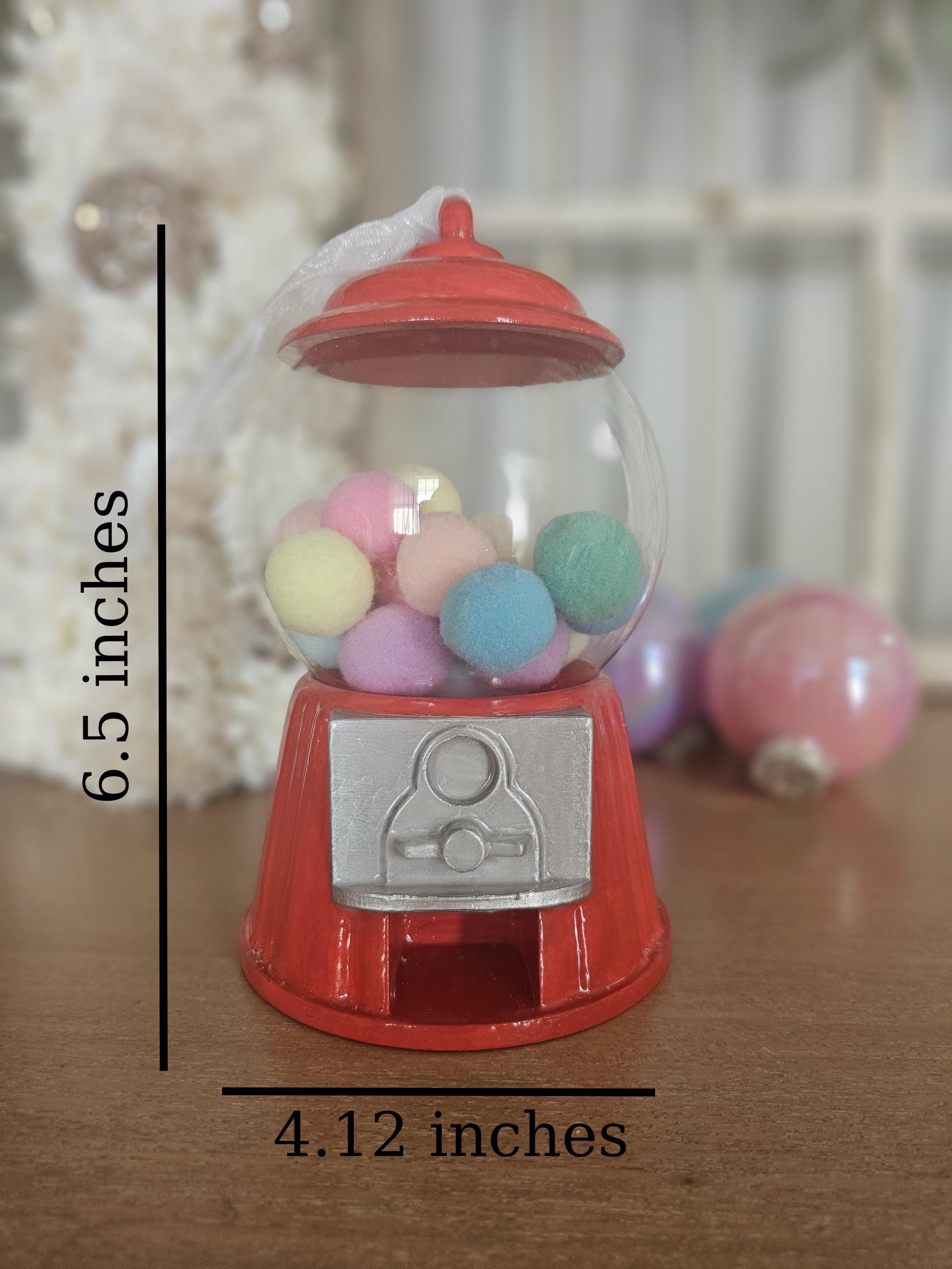 Personalized Christmas Red Mini Gumball Machine, Gumball Machine ...
