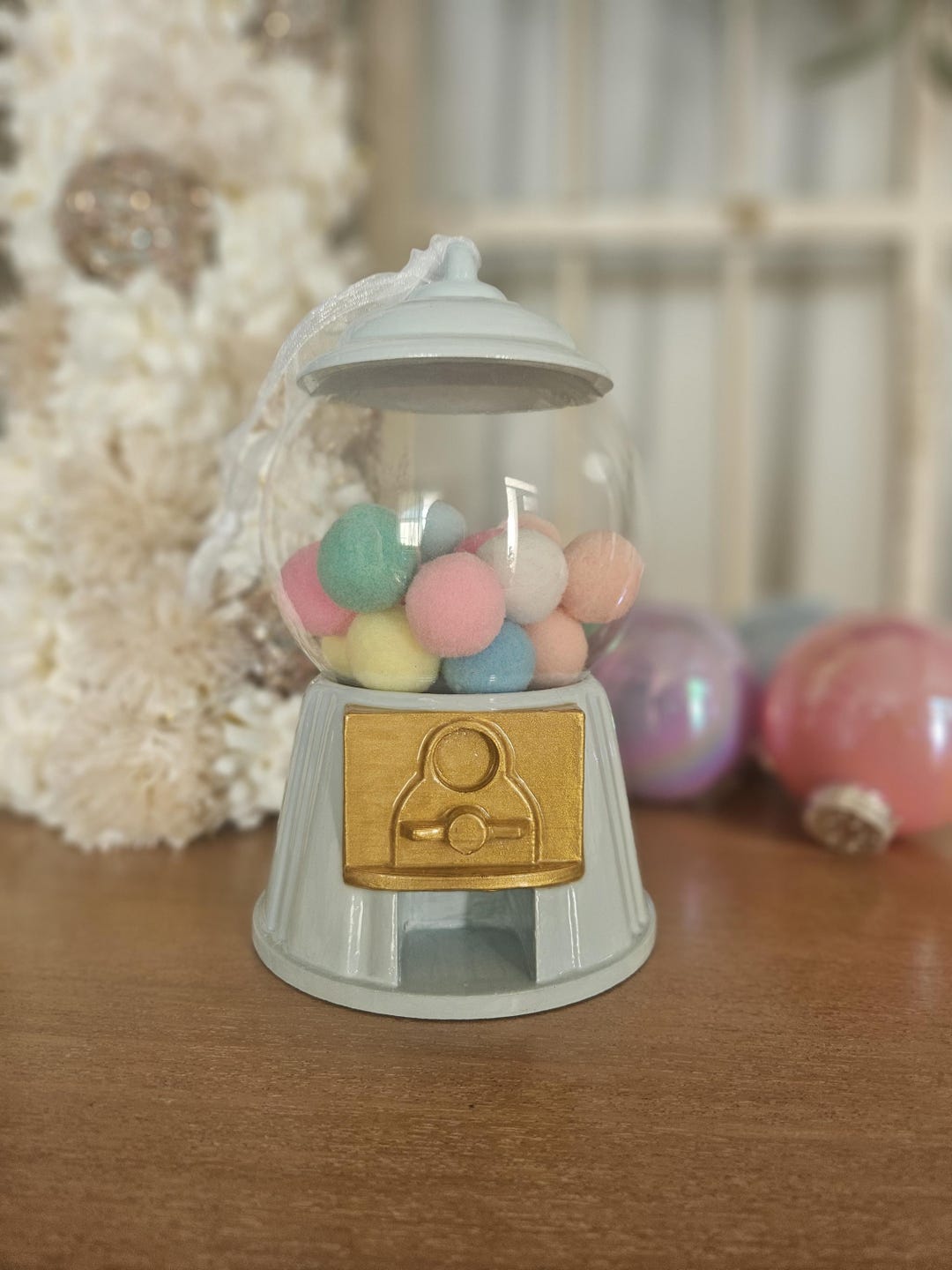 Personalized Light Blue Mini Gumball Machine, Gumball Machine Christmas ...