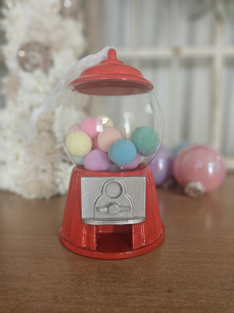 Personalized Christmas Red Mini Gumball Machine, Gumball Machine ...