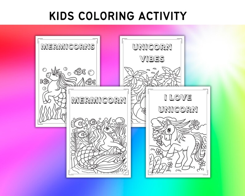 Unicorn Coloring Pages - 30-page Printable Coloring Book (A4 PDF) - Etsy