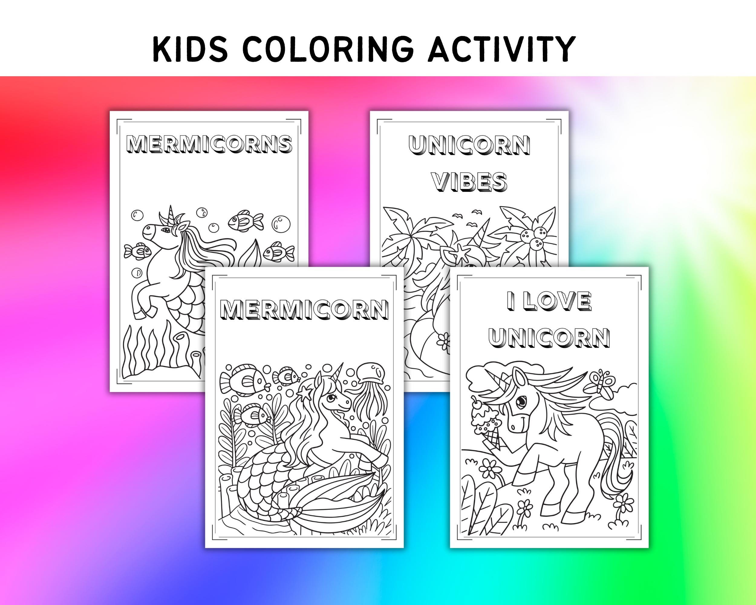 Unicorn Coloring Pages - 30-page Printable Coloring Book (A4 PDF) - Etsy