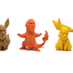 The Rock Pokemon Cursed Pokemon Pikachu Eevee Charmander Squirtle ...