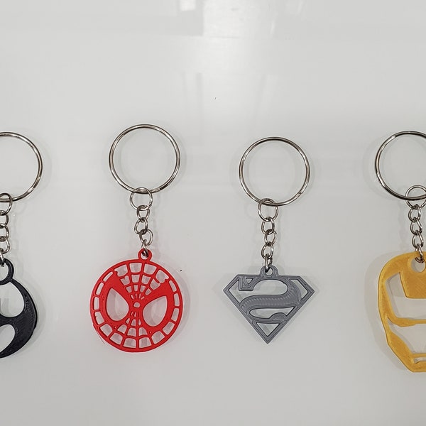 Superhero Keychain - Etsy