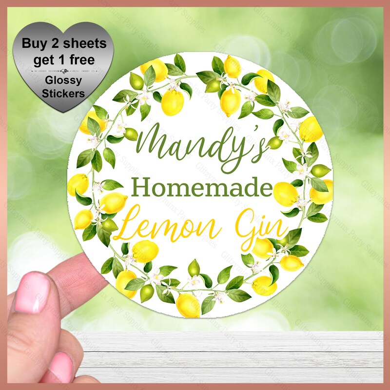 Lemon Vodka Labels - Etsy UK