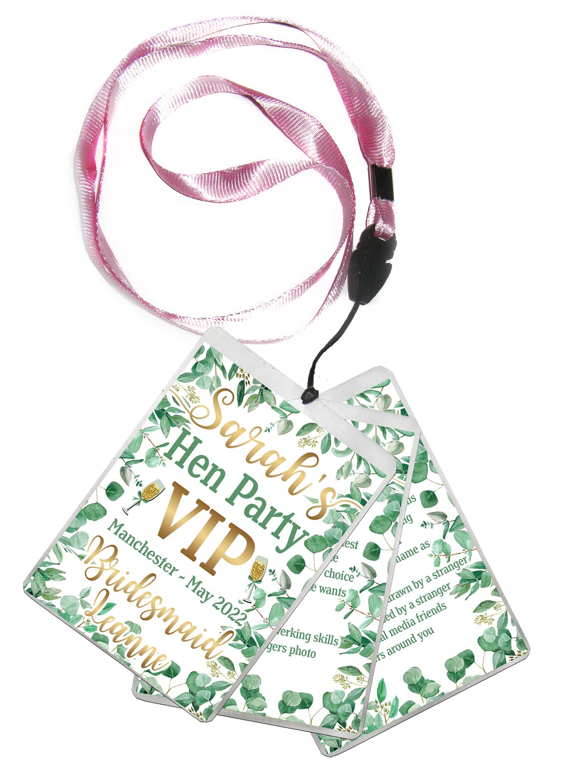 Personalised Lanyard Badge / Card Hen Night Birthday - Etsy