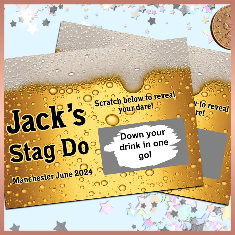 Personalised Lager Card - Etsy UK