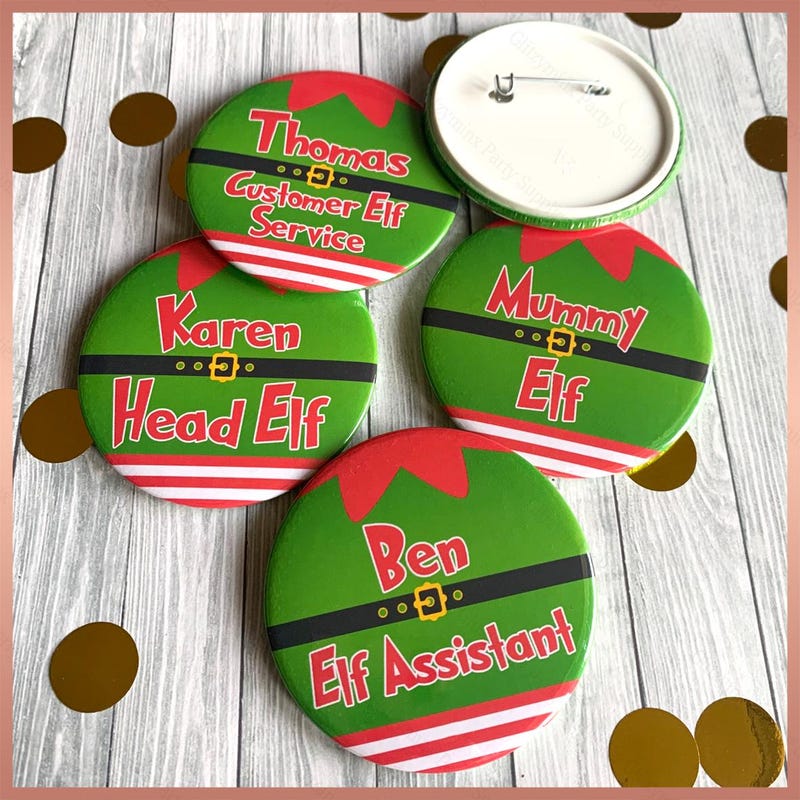 Christmas Badges - Etsy UK